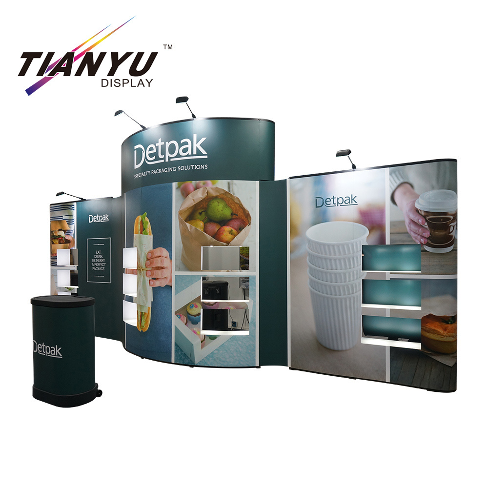 Free Design Beliebte Messe-Display, Pop Up Display, Corved Pop Up Stand